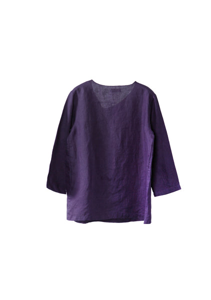 Dark Purple Linen Shirt – Colorlinen
